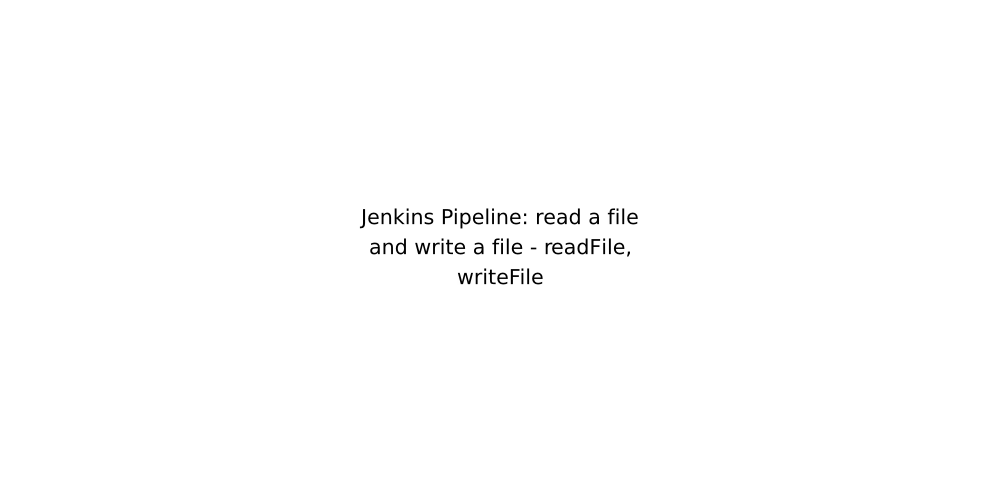 Jenkins Pipeline: read a file and write a file - readFile, writeFile